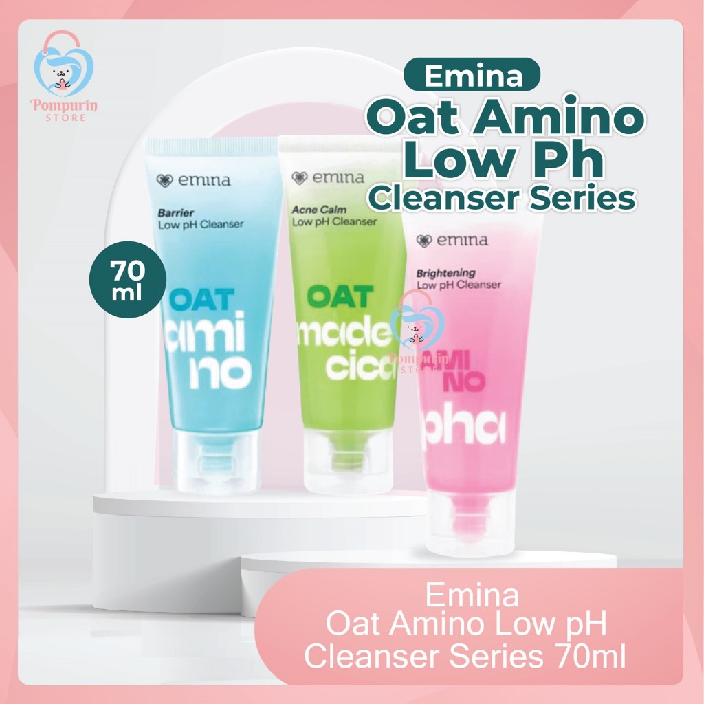 Jual EMINA Oat Amino Low pH Cleanser Series 70ml - Barrier (Biru) / PHA ...