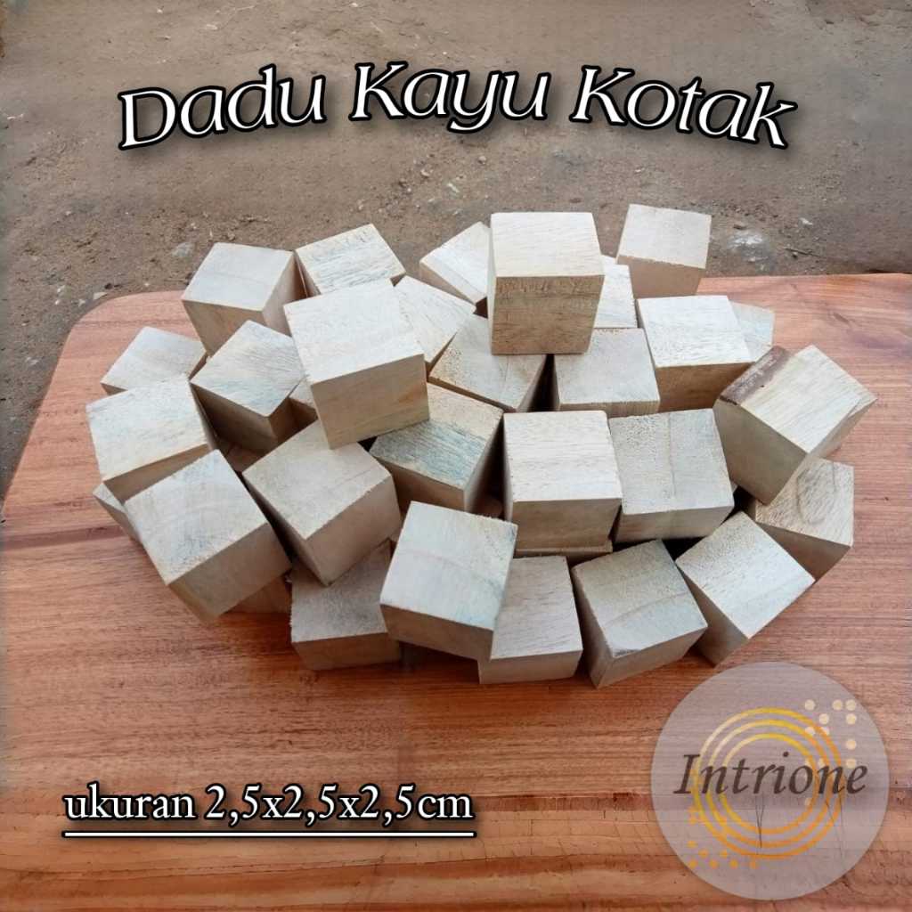 Jual Pine Wooden Cube Dice Square - Kubus Kayu mahoni Kotak Persegi ...