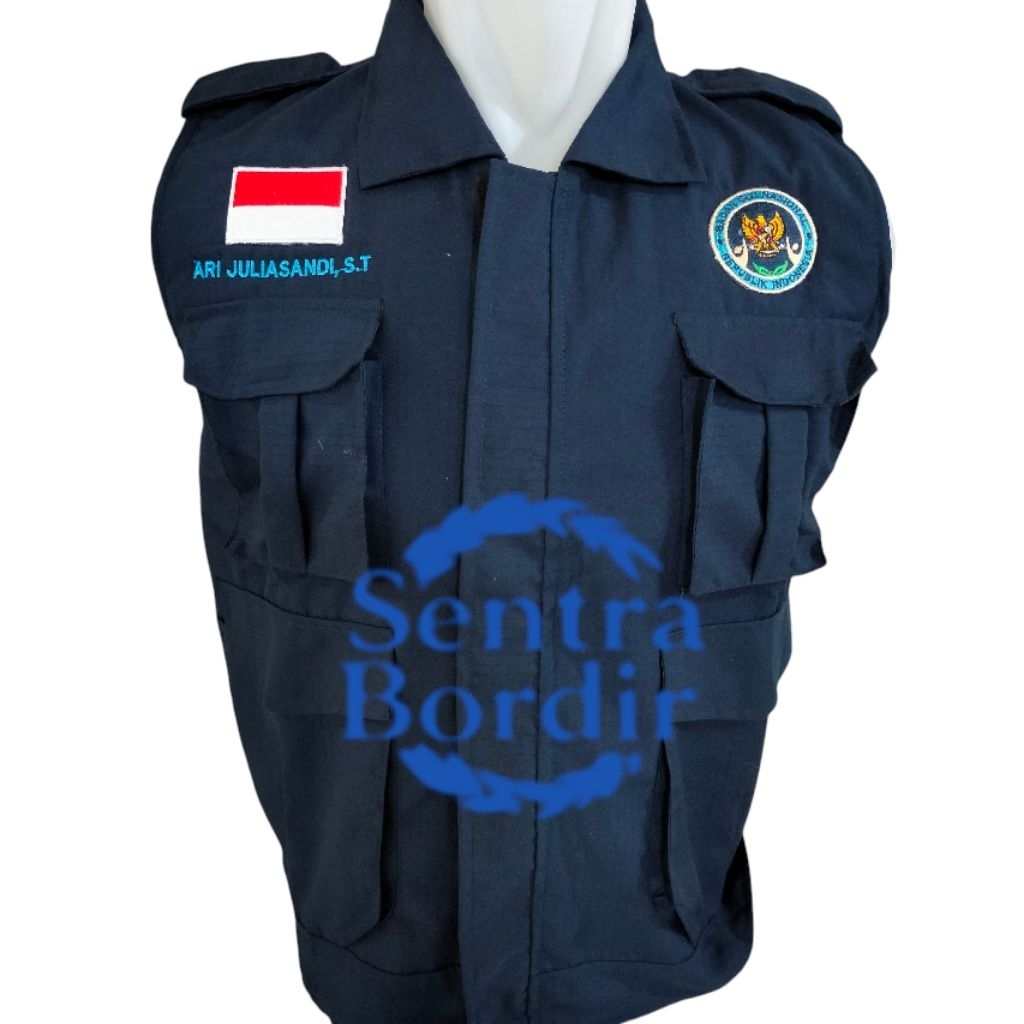 Jual Rompi BGN Badan Gizi Nasional Biru navy full Bordir | Shopee Indonesia