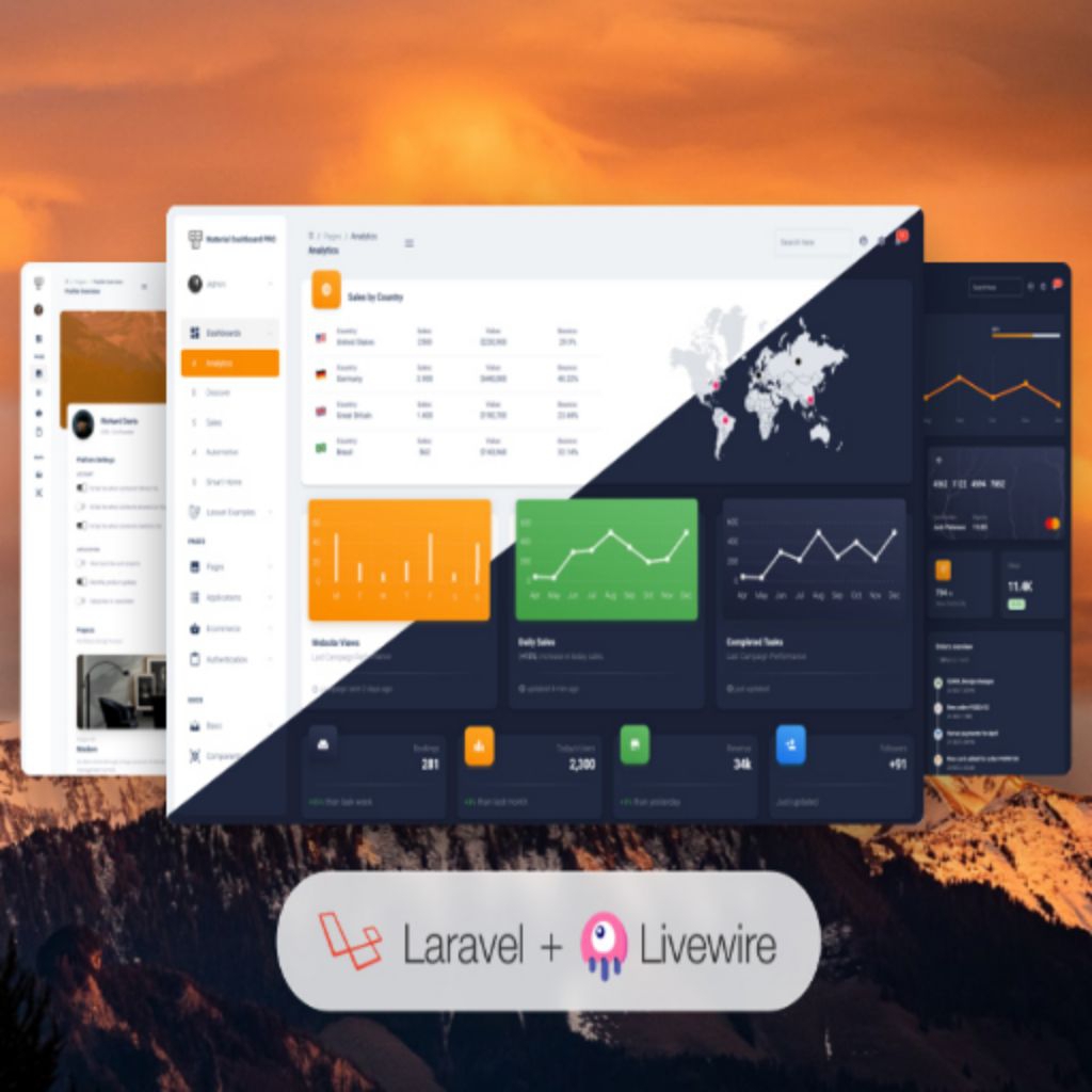 Jual Material Dashboard 2 PRO Laravel Livewire | Shopee Indonesia