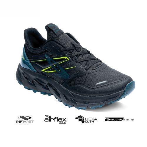 Jual 910 NINETEN Sepatu TrailRun YUZA EVO - HITAM/HIJAU TUA/JINGGA ...