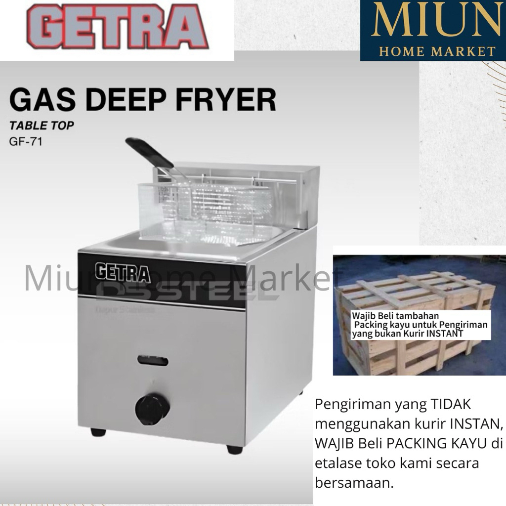 Jual Getra Gea gas deep fryer penggorengan gas GF 71 / gf71 | Shopee ...