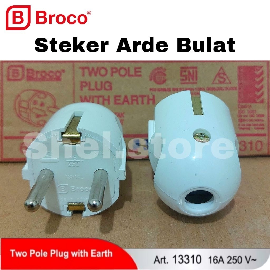 Jual Broco Steker Arde Bulat | Steker Kabel Listrik Bulat | Colokan ...