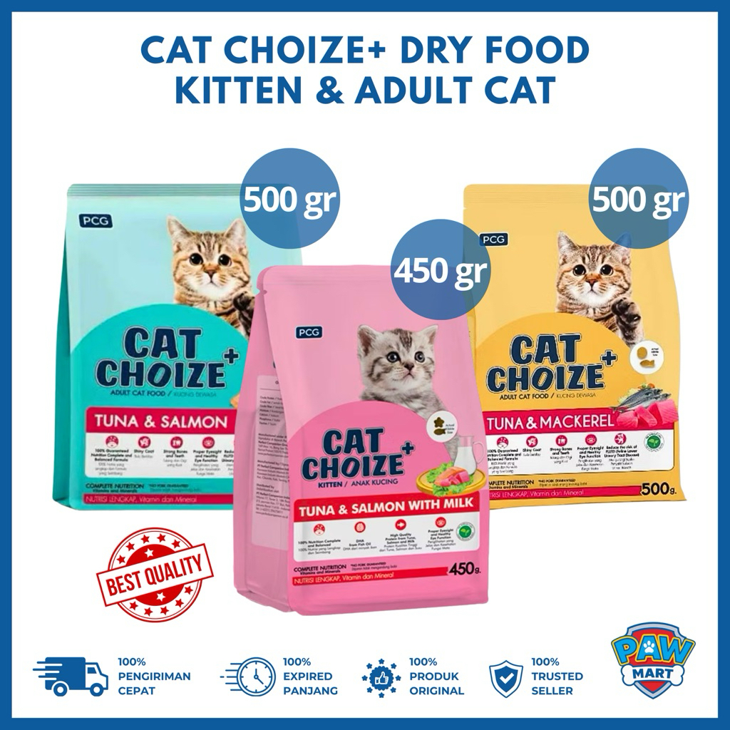 Jual Cat Choize+ Plus Kitten & Adult Cat Tuna & Salmon / Mackerel ...