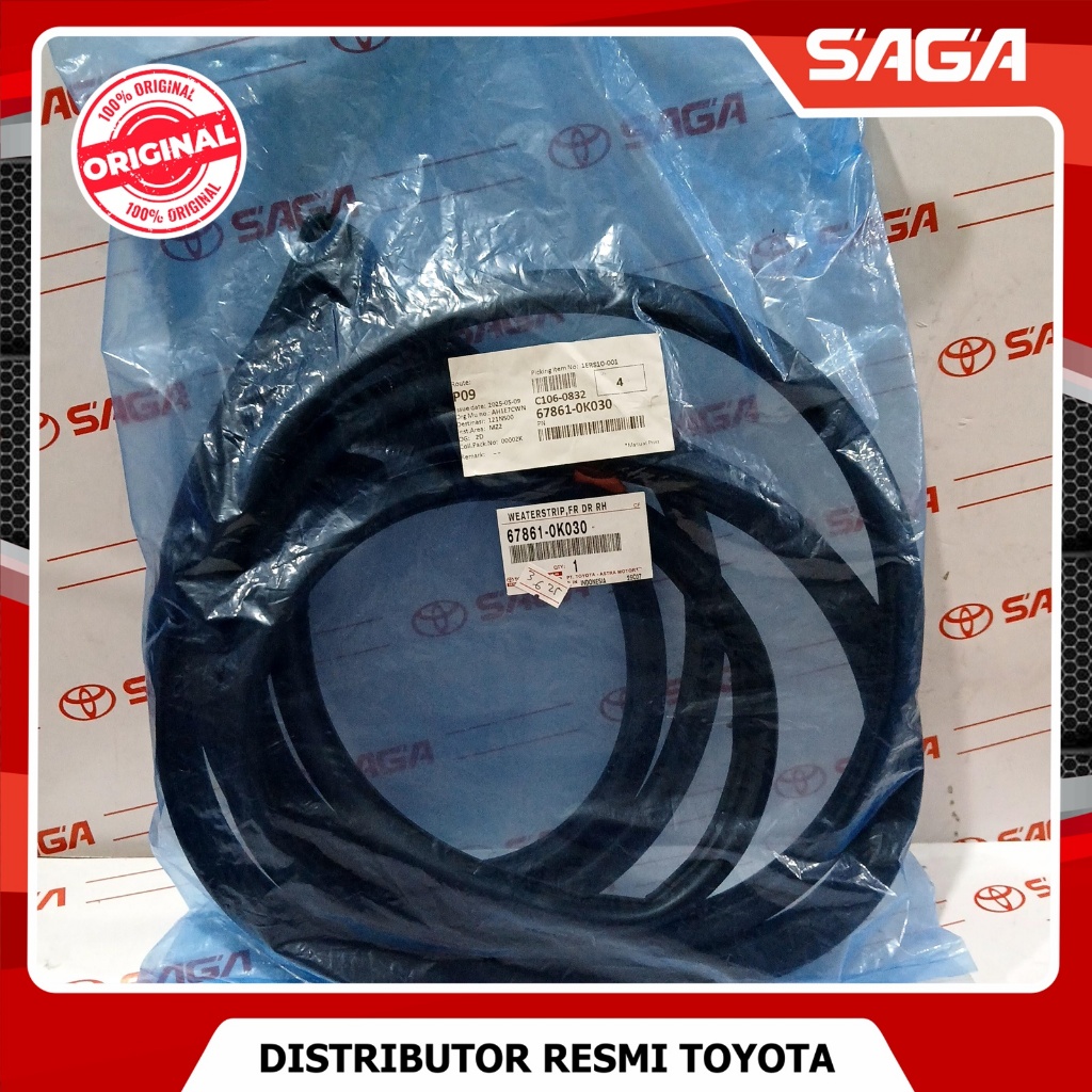 Jual SAGA | Karet Pintu Depan Belakang Kanan Kiri Innova 67861-0K030 ...