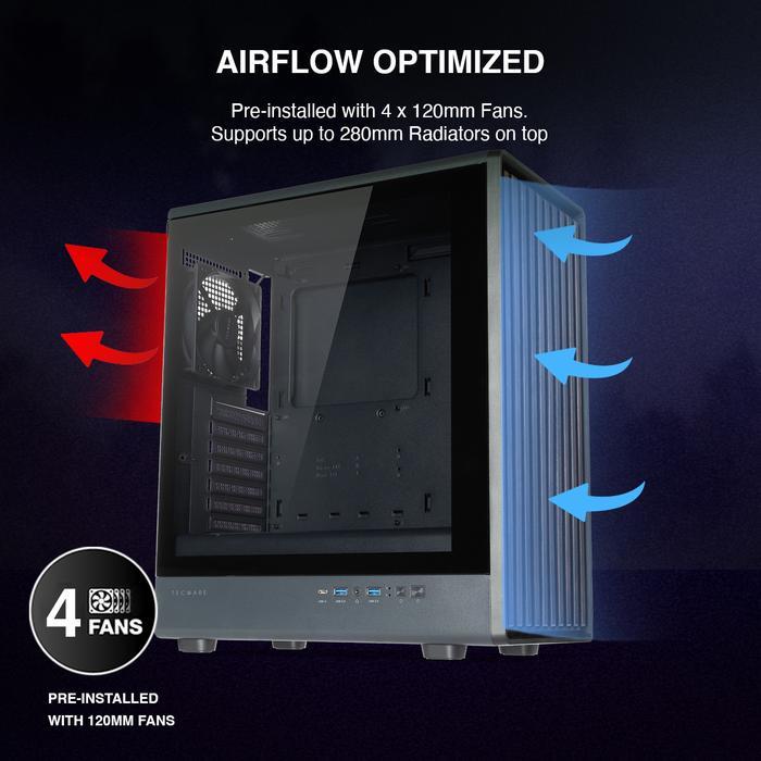 Jual Casing PC Komputer Tecware Timber L TG Front Panel Kayu Wood | Mid ...