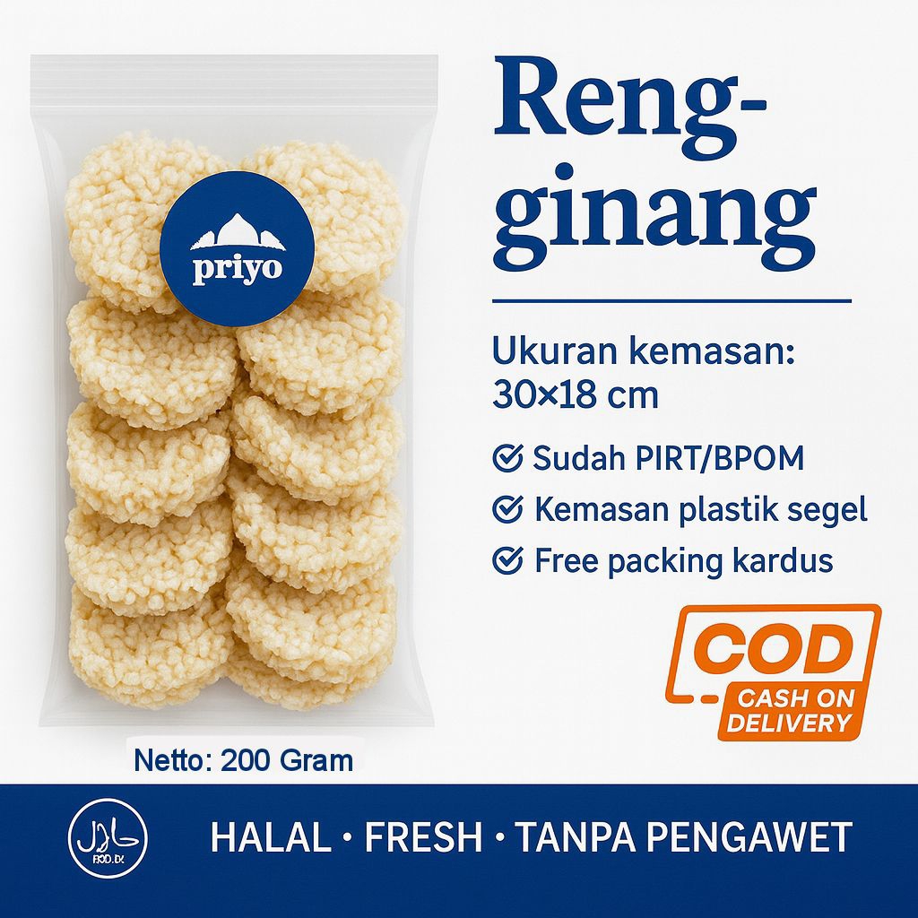 Jual PRIYO SNACK Rengginang 200 Gram Renyah Gurih Halal | Shopee Indonesia