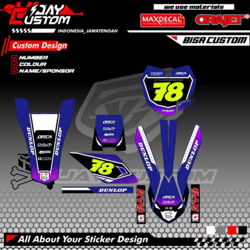 Jual Decal Dekal Striping Stiker Motor Taksi Taxi OjekGabah Padi Pari ...