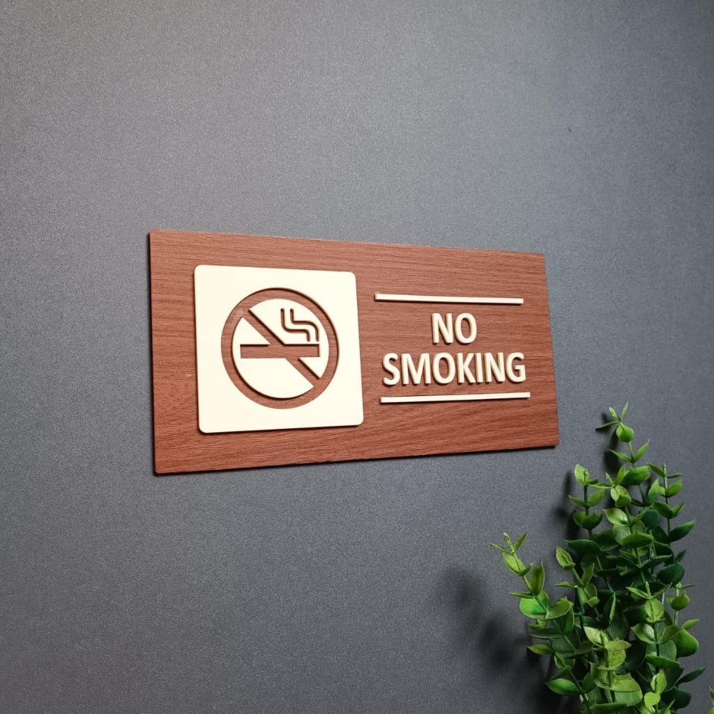 Jual Sign Dinding Dilarang Merokok Sign Penanda Ruang No Smoking ...