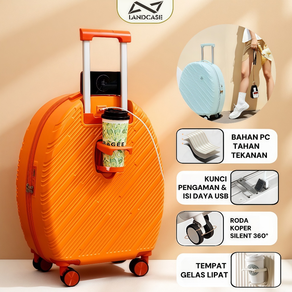 Jual Landcase Koper Kabin 20 Inch Koper Mini 18 Inch Desain Stand Cup ...