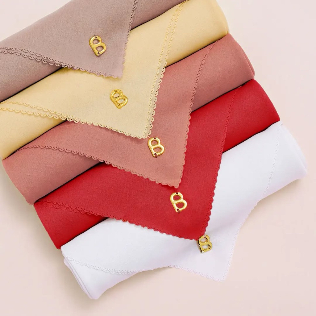 Jual Hijab Buttonscarves Basic Scarf Looklike Lasercut Titik 3 Pakai ...