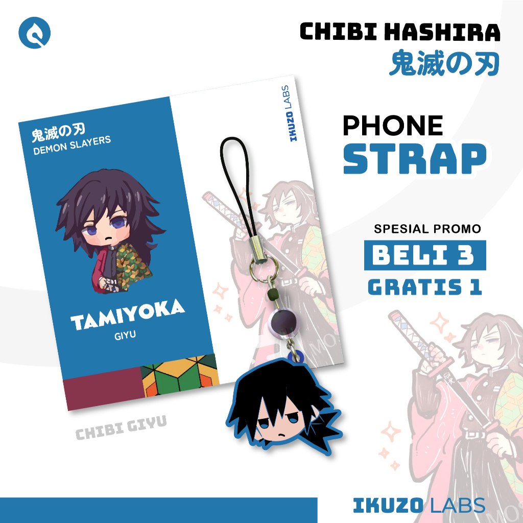 Jual IKUZO GANTUNGAN HP CHIBI DEMON SLAYER | CHIBI FACE HASHIRA GIYU ...