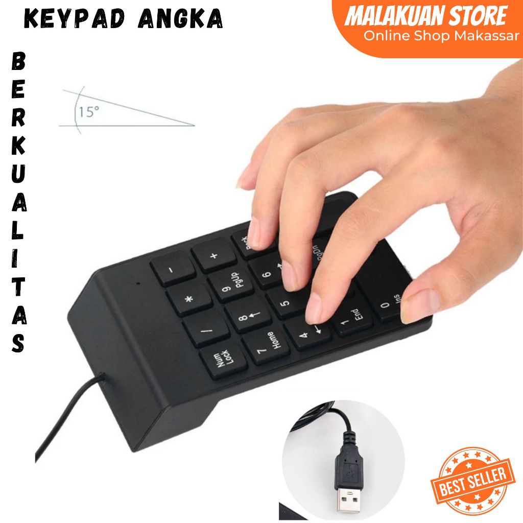 Jual Keyboard Angka Tambahan Komputer Laptop / Etmakit Numeric Keypad ...
