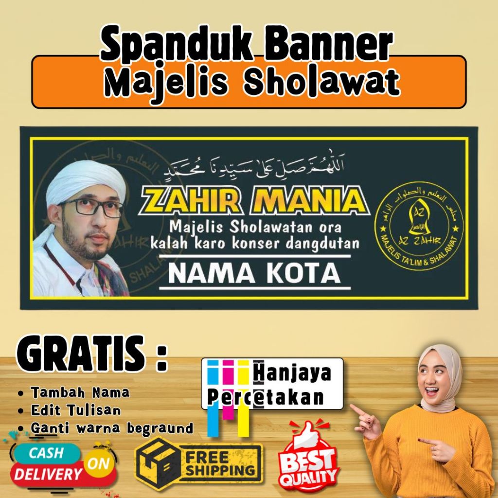 Jual SUPER BEST SELLER !! BANNER ZAHIR MANIA | SPANDUK SHOLAWAT ...