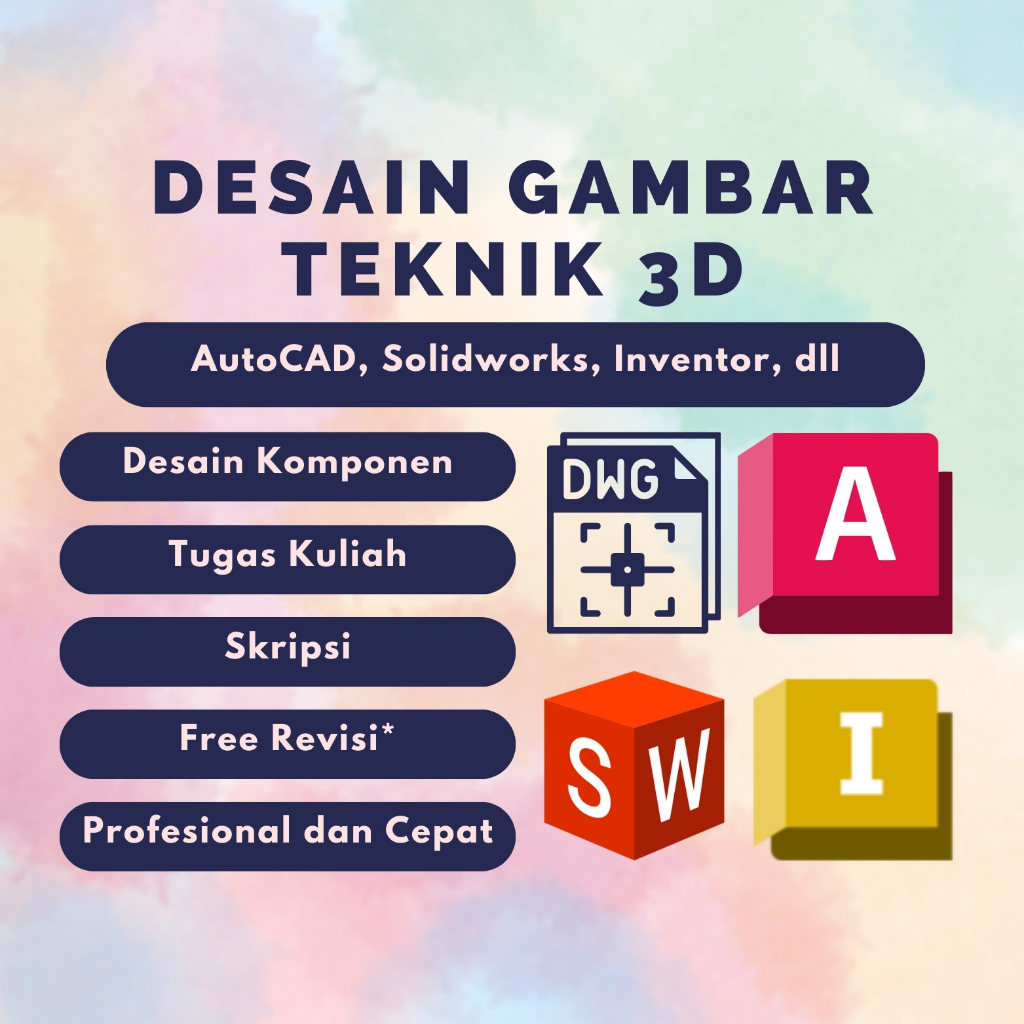 Jual Jasa Gambar Teknik 3D & 2D | SolidWorks, AutoCAD, SketchUp ...