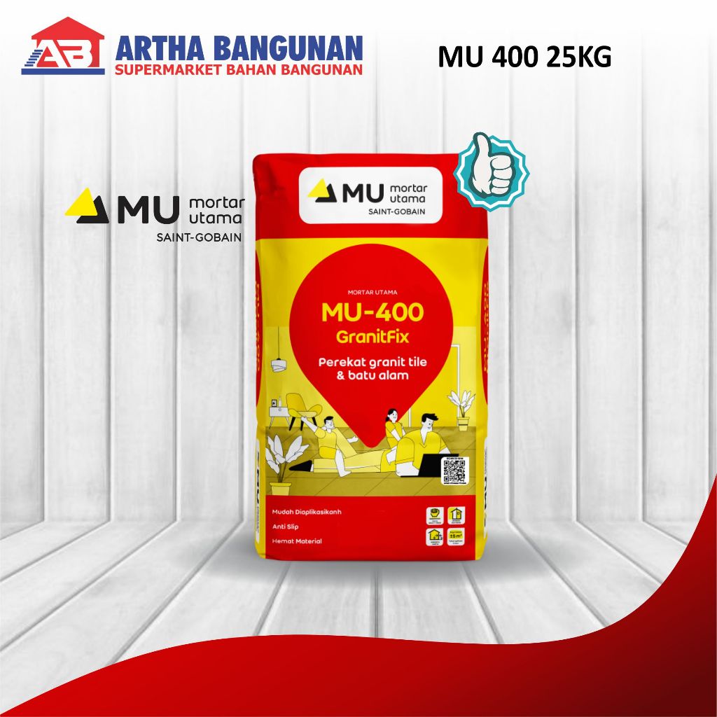 Jual MU-400 GRANITFIX PEREKAT GRANIT & BATU ALAM 25 KG | Shopee Indonesia