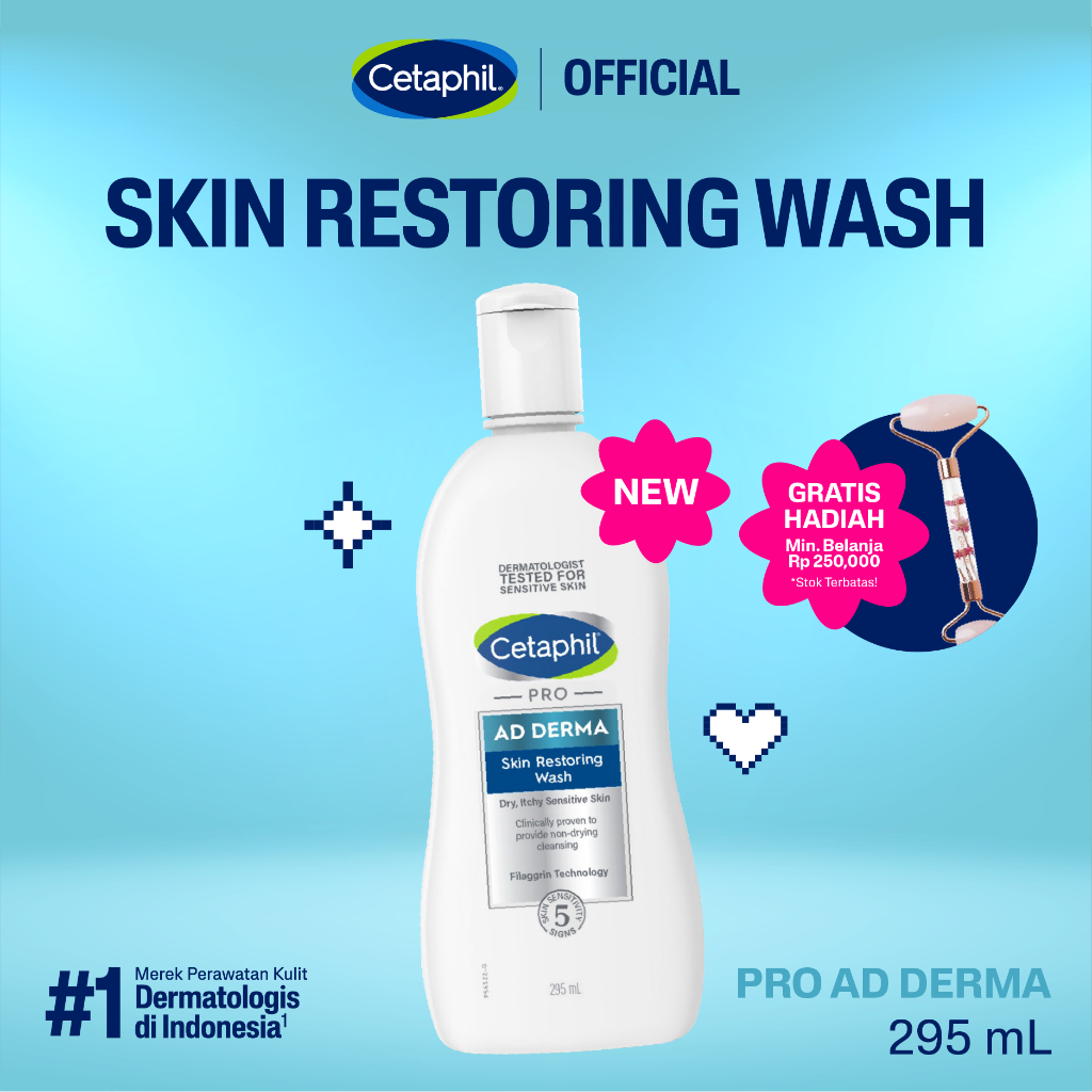Jual Cetaphil Pro AD Derma Skin Restoring Wash 295ml dengan Teknologi ...