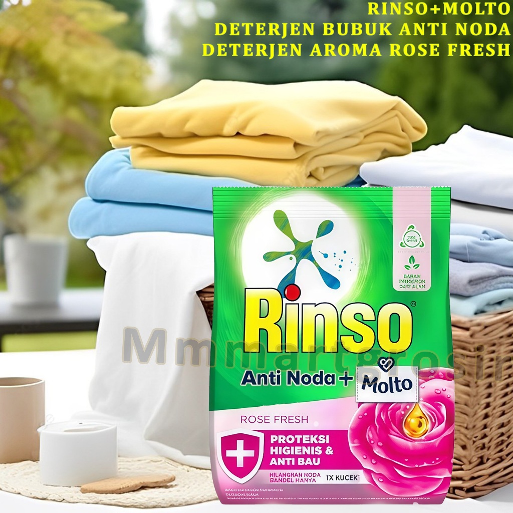 Jual Rinso+Molto / Deterjen Bubuk Anti Noda / Deterjen Aroma Rose Fresh ...