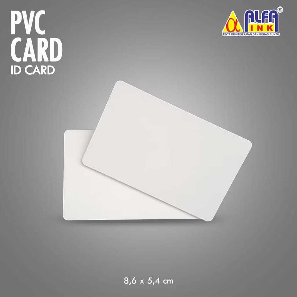 Jual (ALFAINK) 5PCS SUN PVC ID Card 0,76 White uk 8.6 x 5.4 cm | Shopee ...