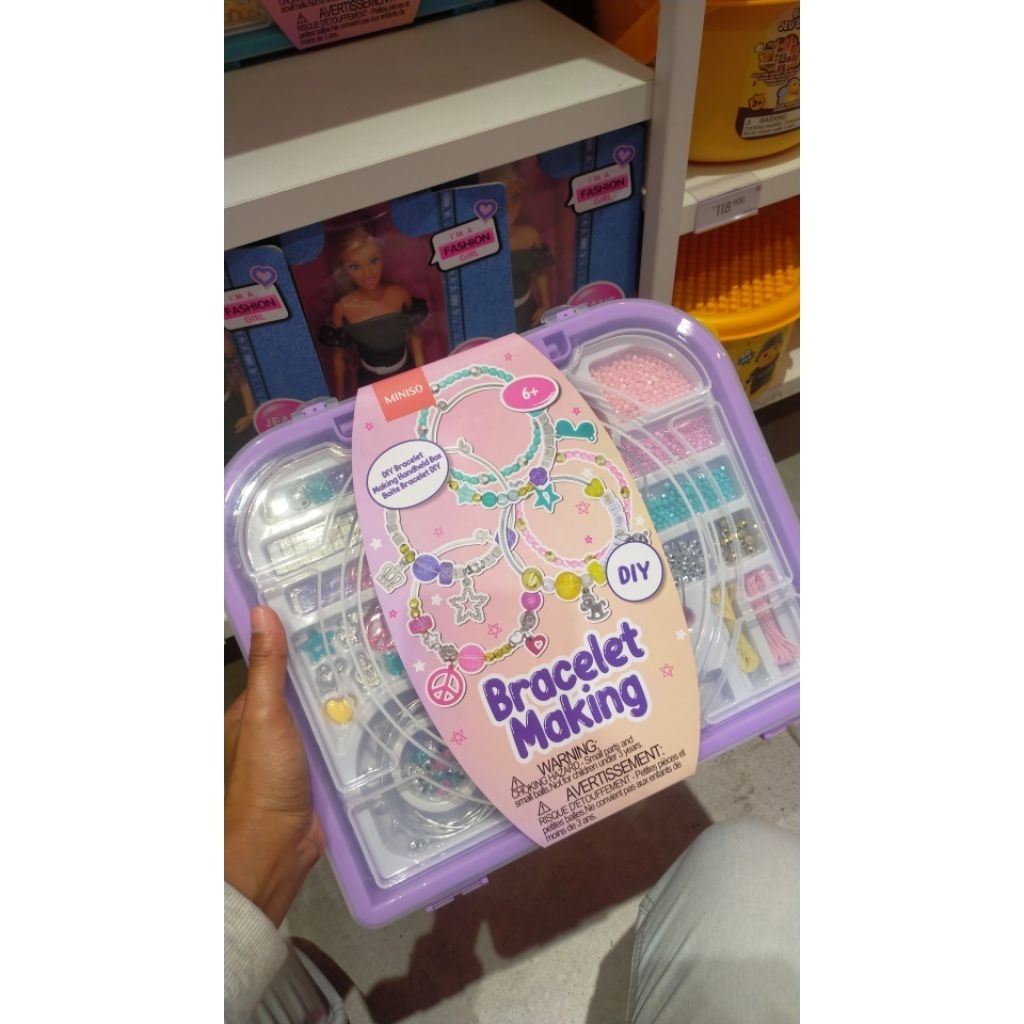 Jual MINISO DIY BRACELET MAKING PINK || HIJAU || UNGU (BEDA² BENTUK ...