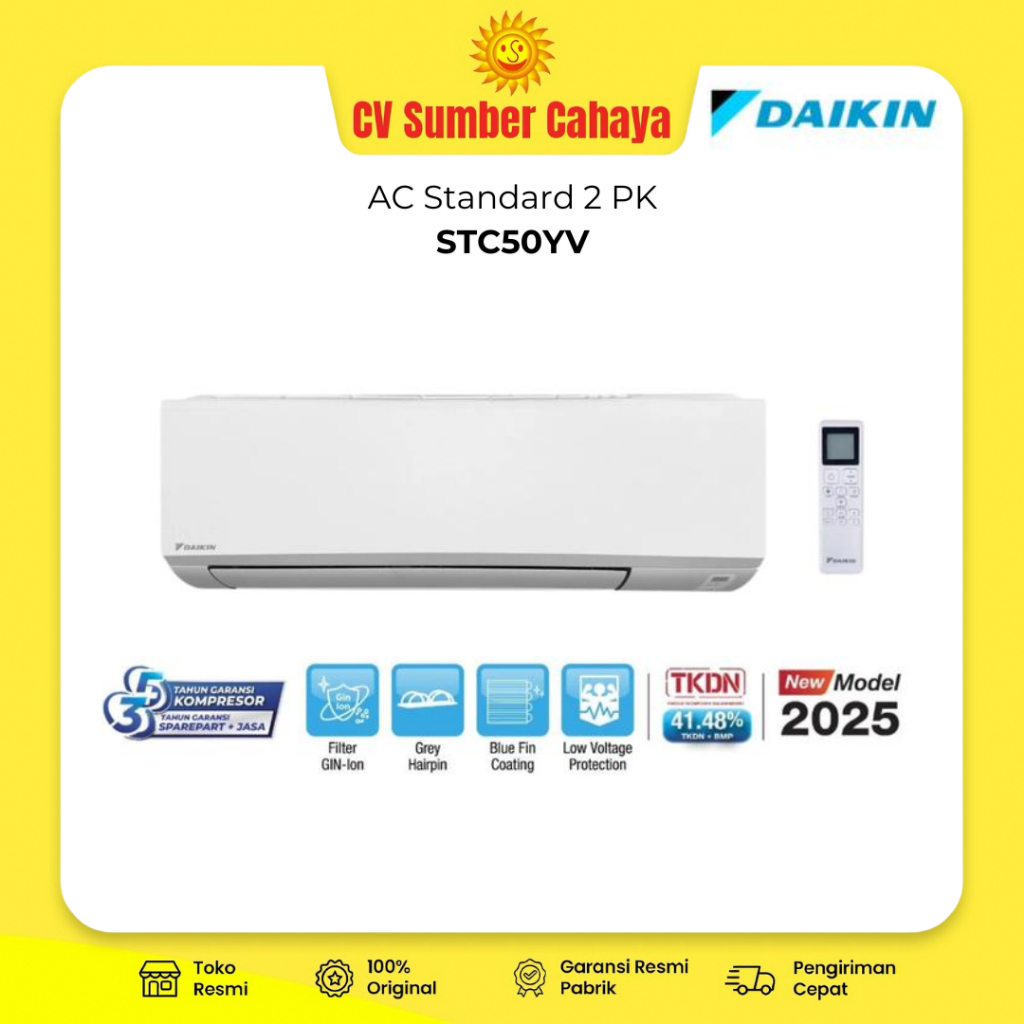 Jual Daikin AC 2 PK Standard 1525W 2PK STC 50YV 2 PK STC-50YV STC50YV ...