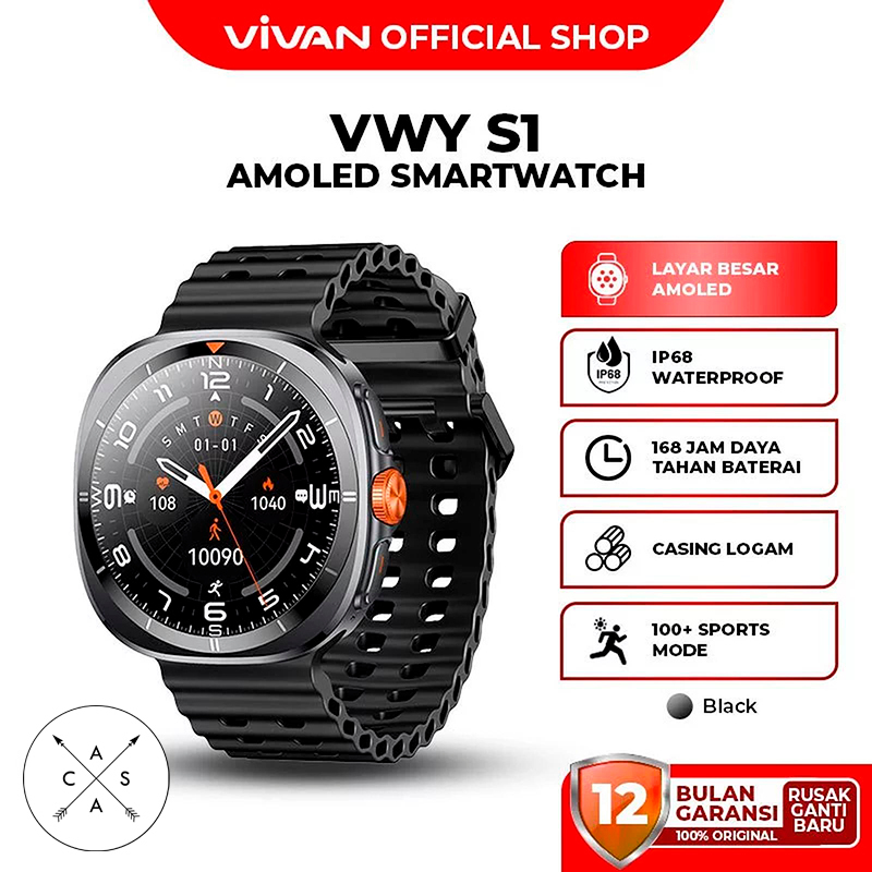 Jual VIVAN VWY S1 Smartwatch AMOLED 1.43” IP68 100+ Mode Olahraga ...