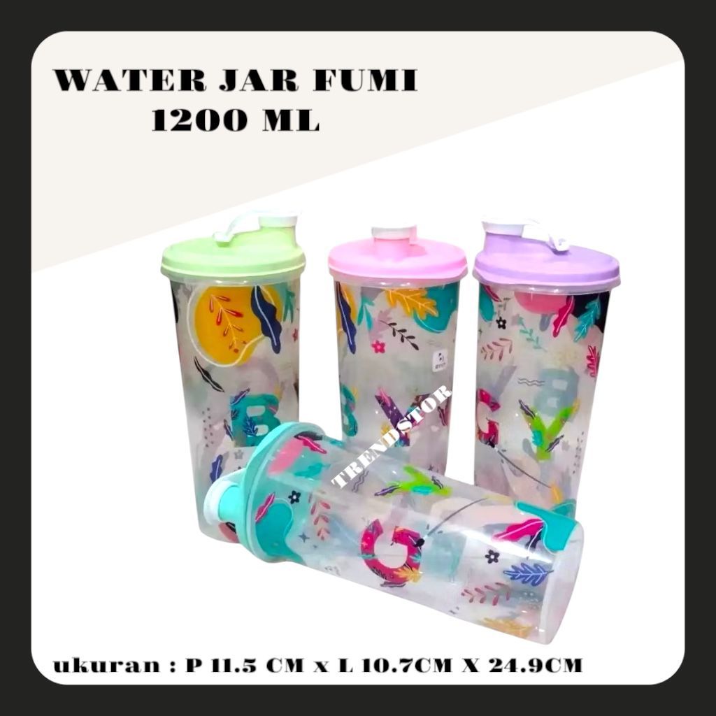 Jual Botol Minuman Fumi/Botol minuman Kulkas 1200Ml/Tempat Air Kotak ...