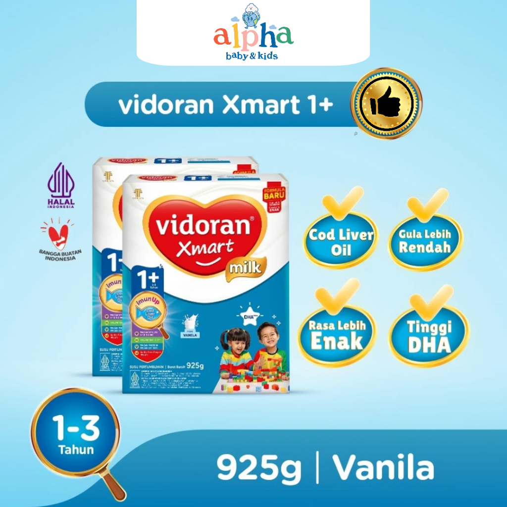 Jual Vidoran Xmart 1+ VANILA - Susu Formula Pertumbuhan Anak 1-3 Tahun ...