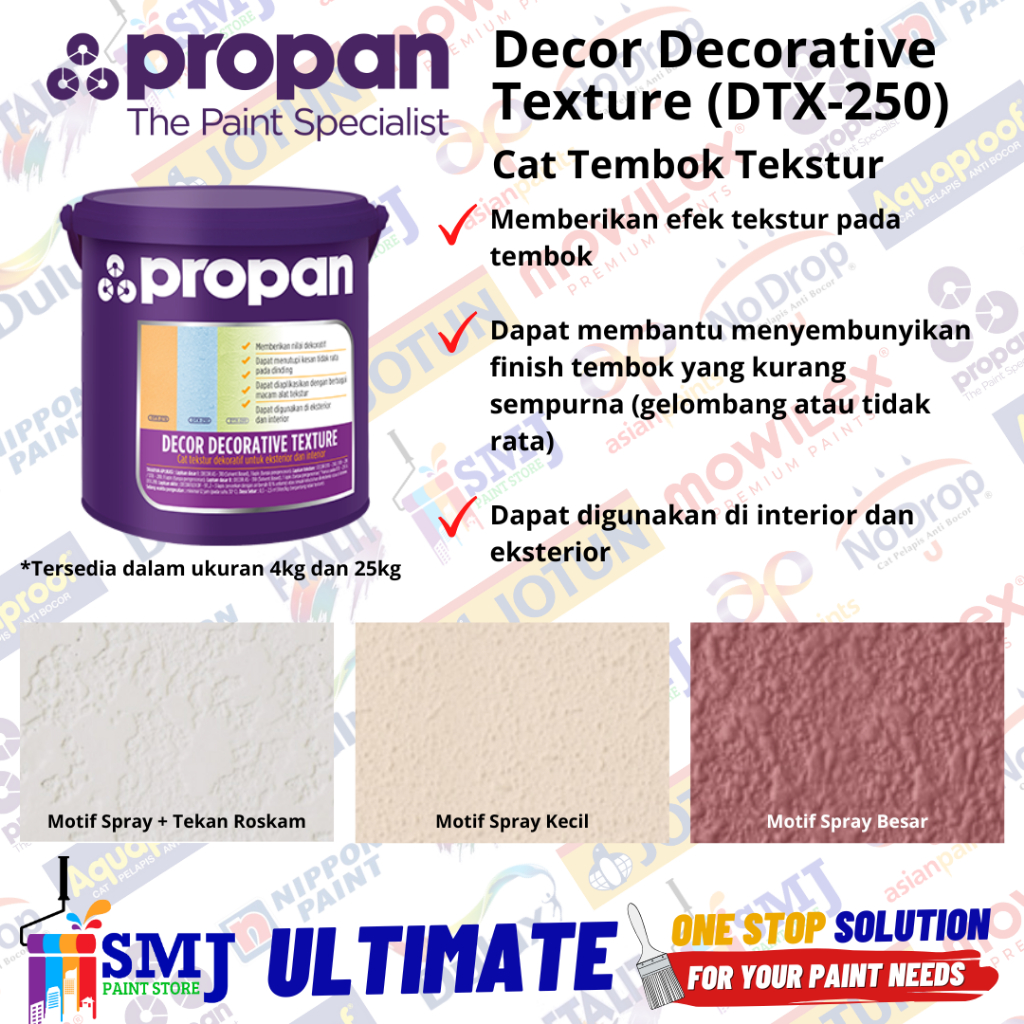 Jual Cat Tekstur Tembok PROPAN DECOR DECORATIVE TEXTURE DTX-250 4kg ...