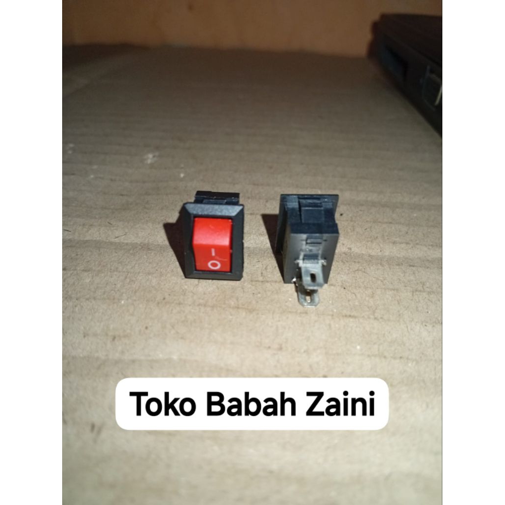 Jual SWITCH ROCKER SAKLAR ON OFF 2 PIN MERAH KOTAK MINI 3A 250V 6A 125V ...