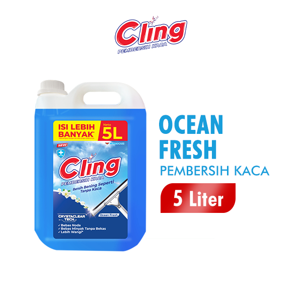 Jual Cling Biru Pembersih Kaca Jerigen 5 Liter | Shopee Indonesia