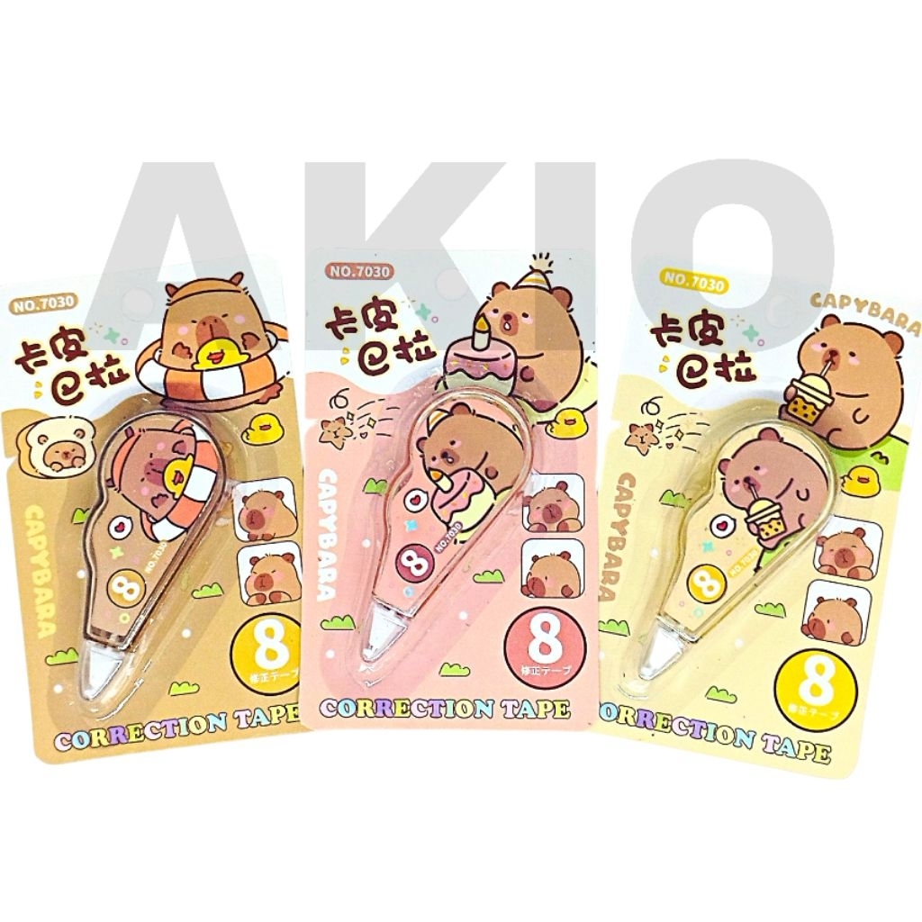 Jual Tip ex Kertas Roll Kecil 8m Karakter CAPYBARA KAPIBARA ANIMAL CUTE ...