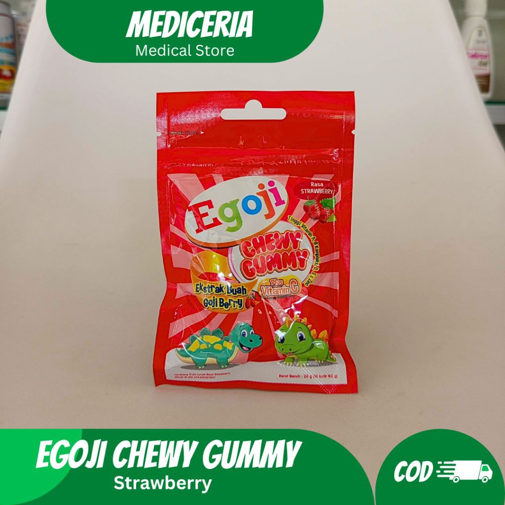 Jual Egoji Chewy Gummy Permen Jelly Rasa Strawberry 25gr | Shopee Indonesia