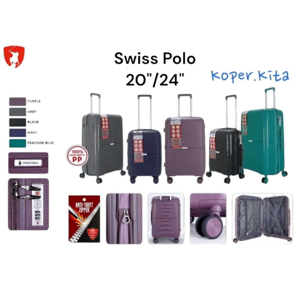 Jual Koper Swiss Polo 20" Inch / 24" Inch Fiber Polypropylene ( PP ...
