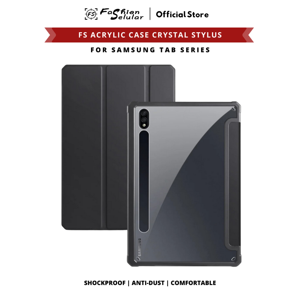 Jual FS Case Acrylic Smart Cover Stylus Samsung Tab S10 S9 +/ Lite/ FE ...