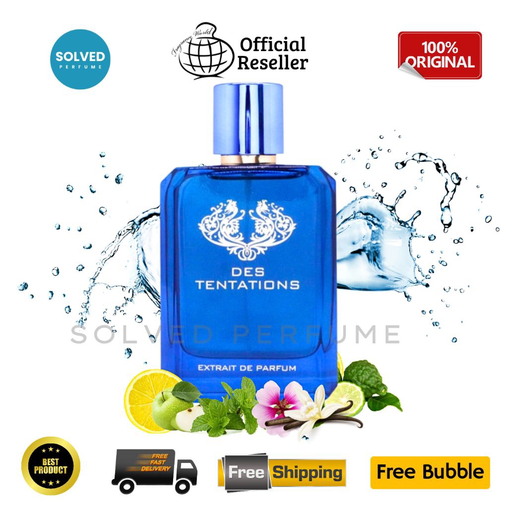 Jual Fragrance World Des Tentation Blue Extrait De Parfum XDP Parfum ...
