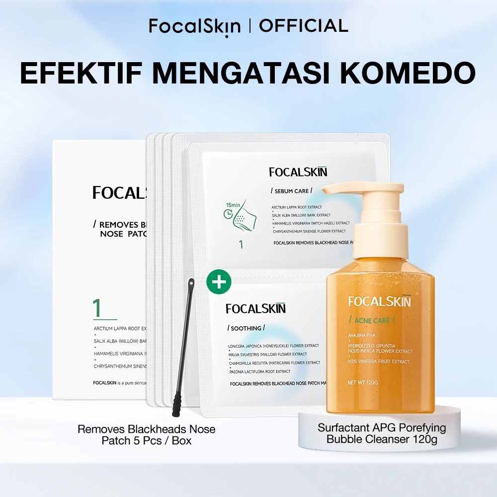 Jual FOCALSKIN Paket Combo Efektif Mengatasi Komedo Nose Patch + Bubble ...