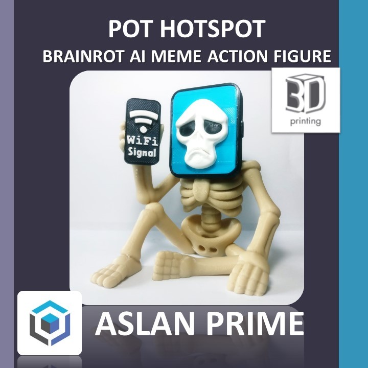 Jual POT HOTSPOT BRAINROT AI MEME ACTION FIGURE 3D Print Mainan Toy ...