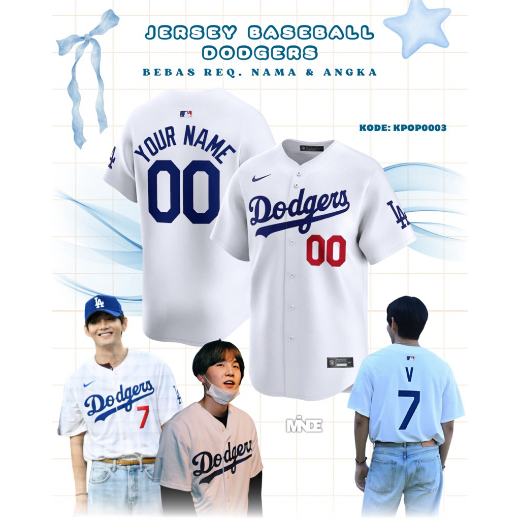 Jual KPOP0003 | JERSEY BASEBALL DODGERS KPOP IDOL BTS RIIZE ENHYPEN NCT ...