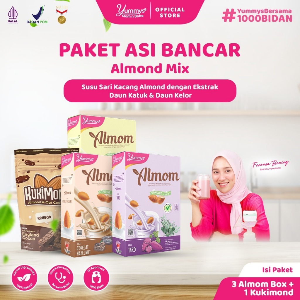 Jual Paket Bumil Happy | Susu Almond & Cookies Nutrisi Ibu Hamil TM 1-2 ...