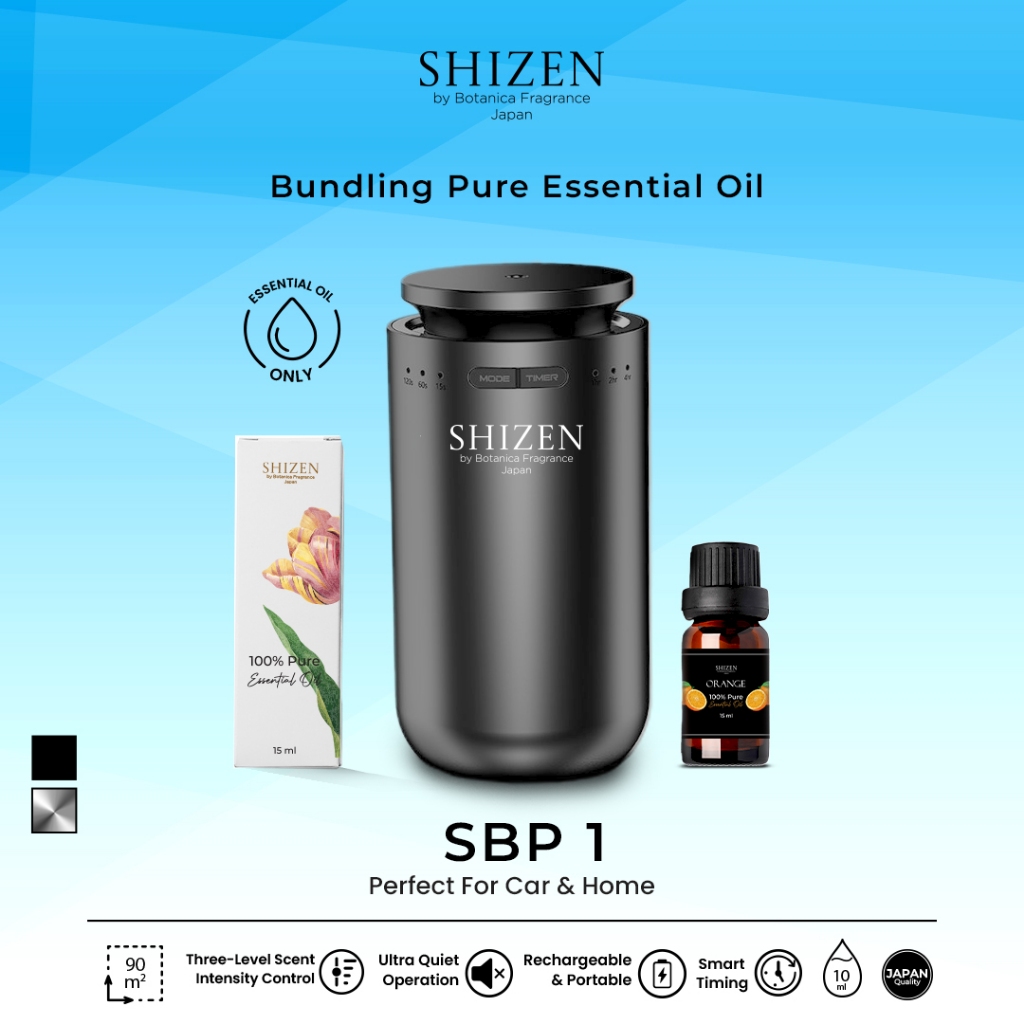 Jual Bundling Shizen SBP1 Car Diffuser & Pure Essential Oil 15ml ...