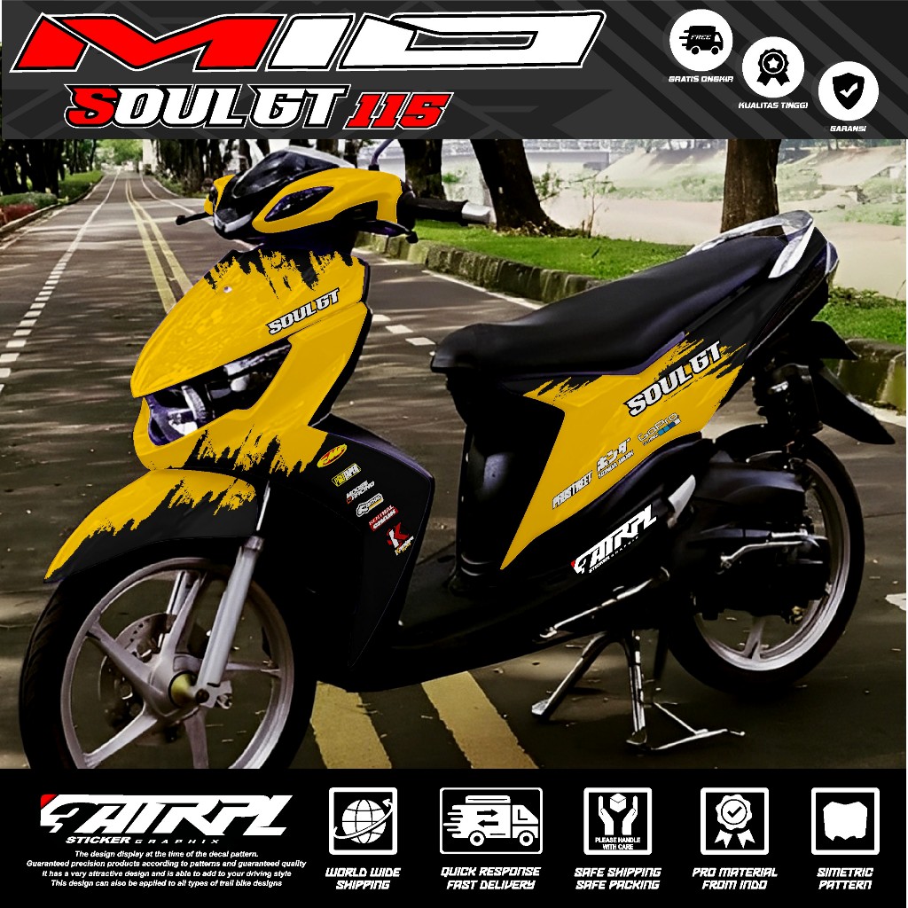 Jual (COD) Decal Sticker MIO SOUL GT 115 Full Body 2012 2013 2014 2015 ...