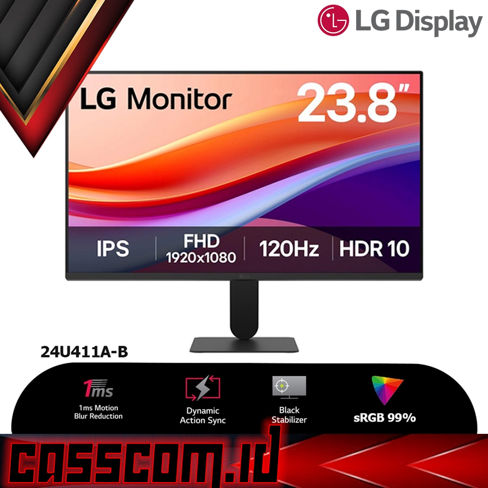 Jual Monitor LG LED IPS 24U411A-B FHD 24" Inch 120Hz 1ms - 24U411A with ...