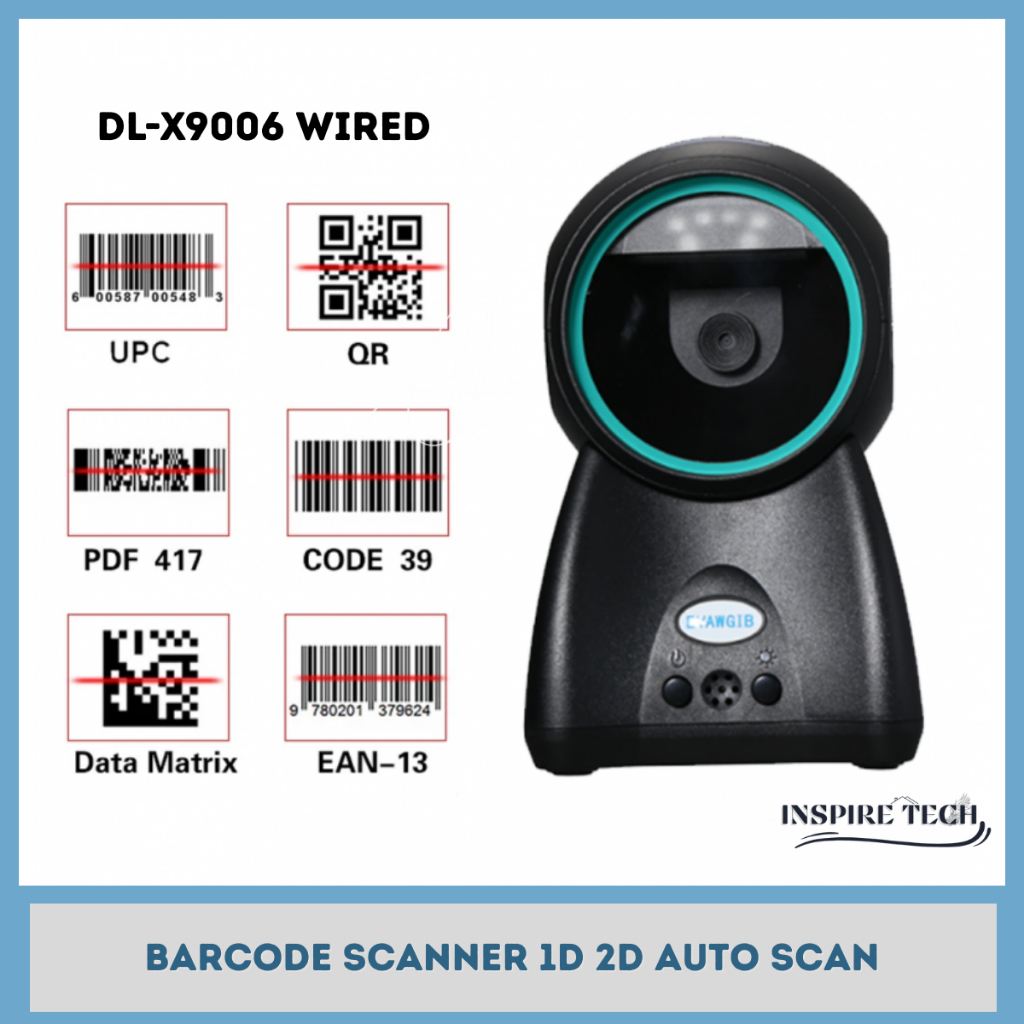 Jual Scanner Barcode Dekstop 1D & 2D DL-X9006 Wired / Scanner Auto Scan ...