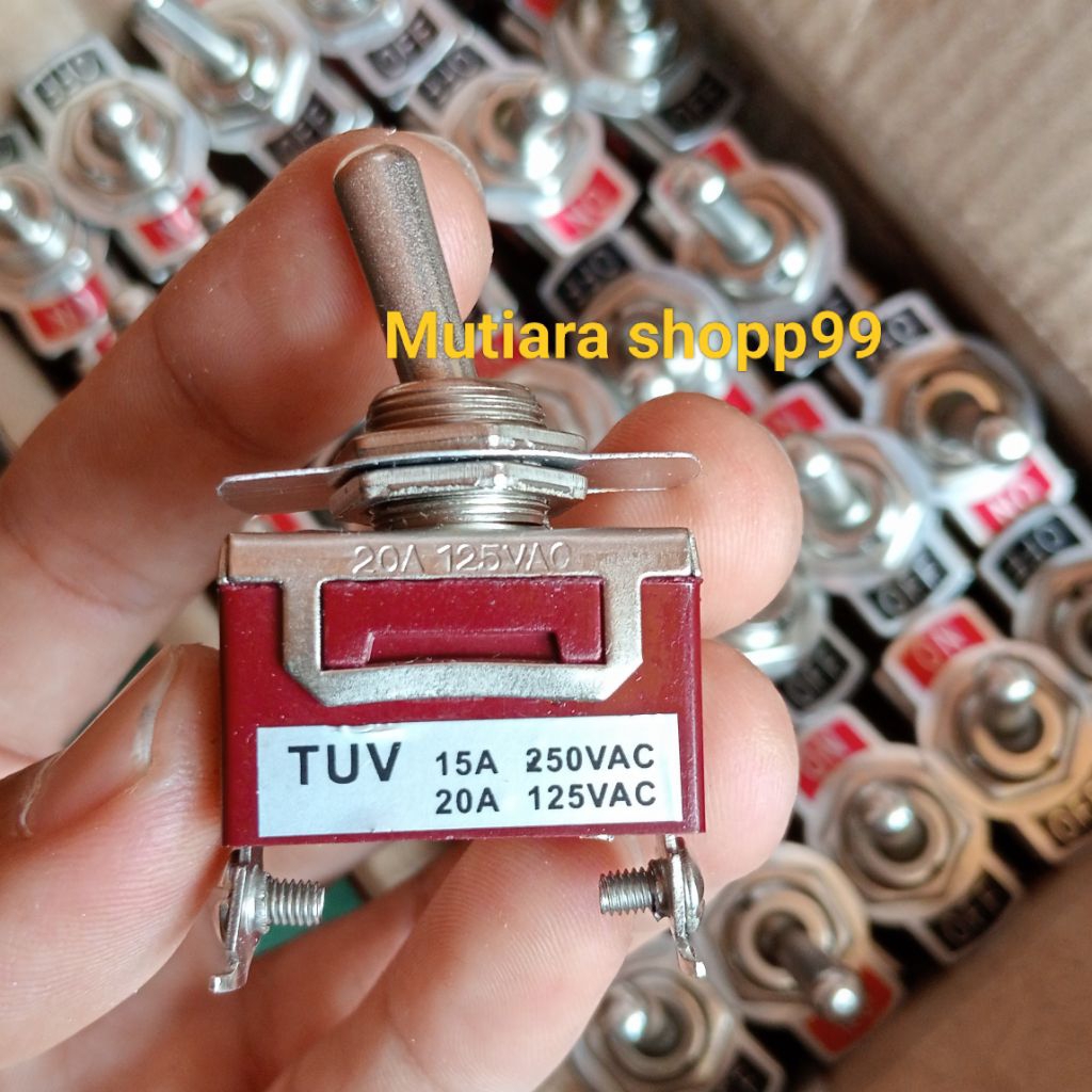 Jual Saklar toggle switch toggle on off 2pin ( TUV 15A 20A AC kualitas ...