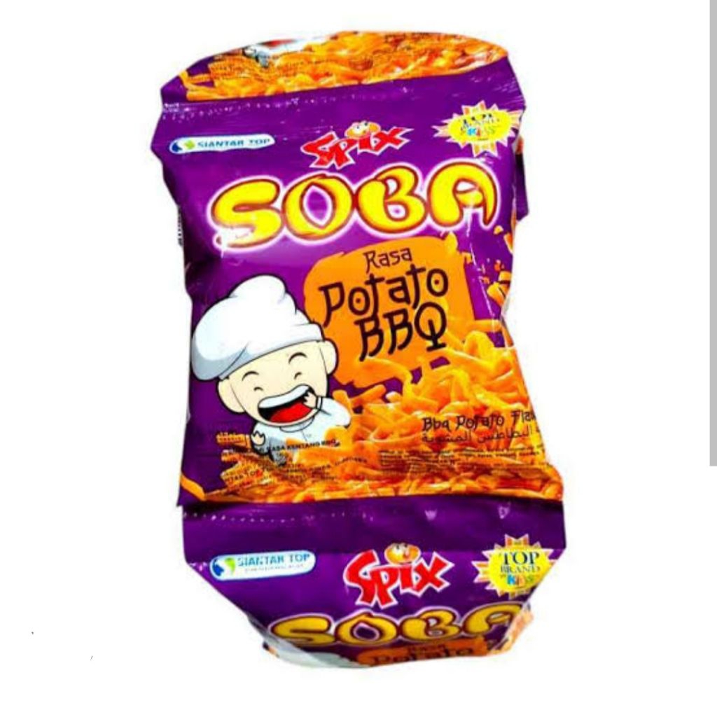 Jual Spix Soba Mie Snack potato BBQ Renceng Isi 10 Pcs Sachet | Shopee ...