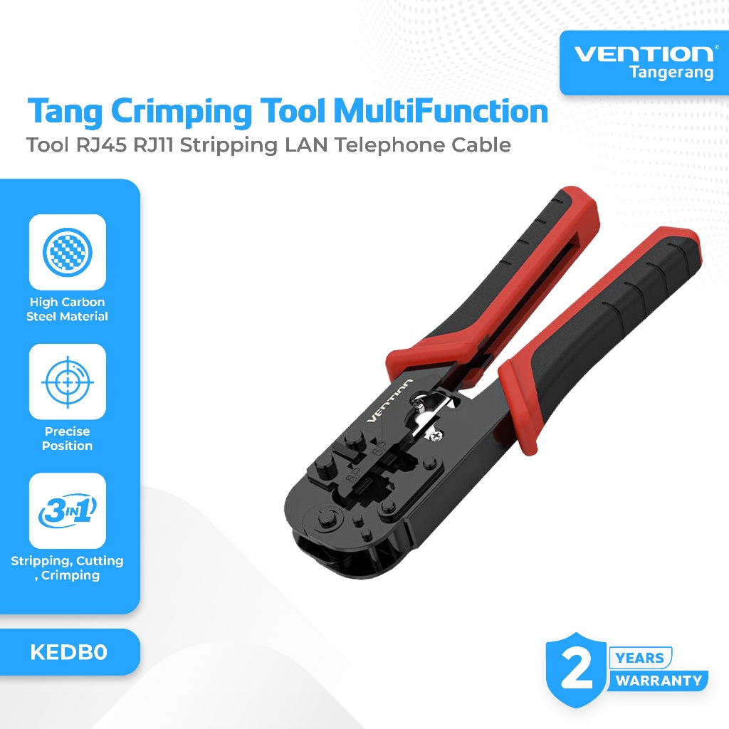 Jual Vention Tang Crimping Tool Multi Function Cable Crimping Tool RJ45 ...