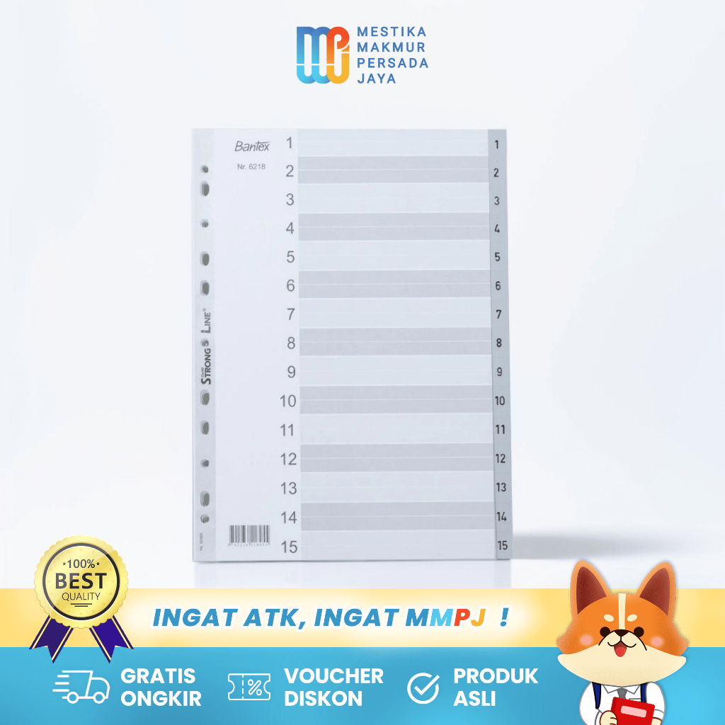 Jual Bantex Numerical Indexes A4 1-15 Index 15 Pages – Pembatas Dokumen ...