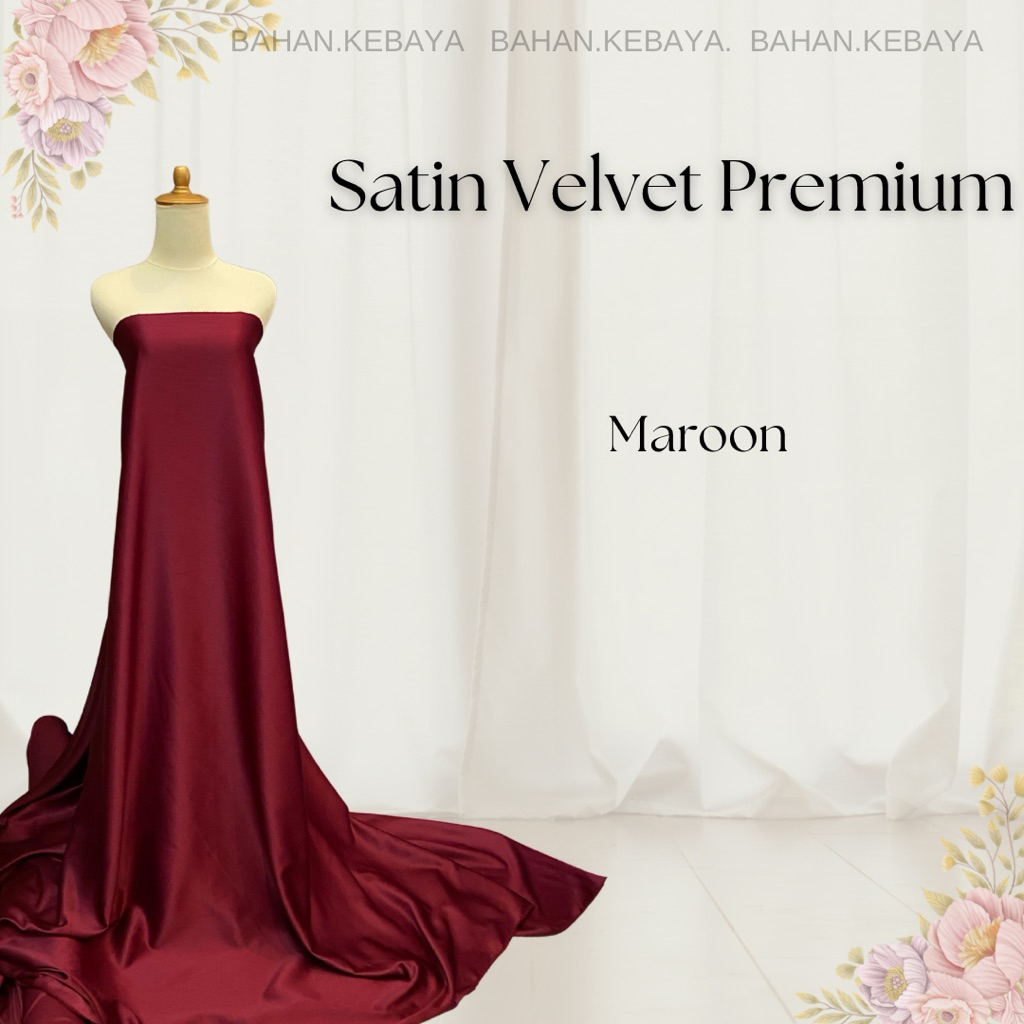 Jual Kain Satin Saten Silk Velvet Premium Bahan Kebaya Dress Bridesmaid ...