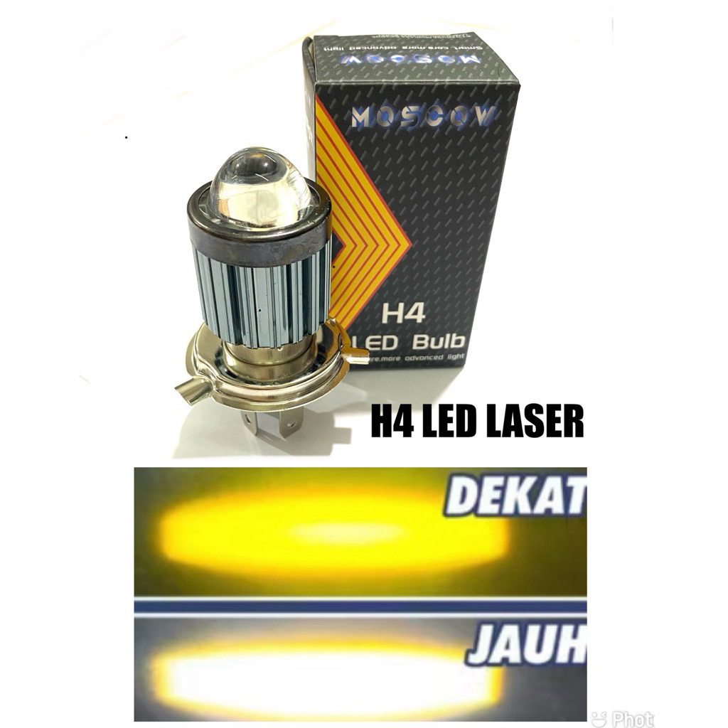 Jual LAMPU H4 LED LASER HEAD LAMP LAMPU UTAMA MOTOR MOBIL 18 WHAT H ...